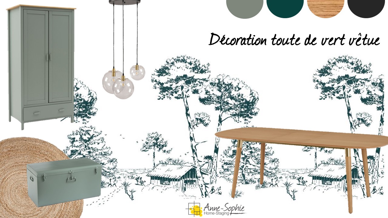 Décoration verte pour un intérieur zen et tendance